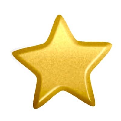 Gouden ster 3,8cm 3/set - Alles voor de thuisbakker